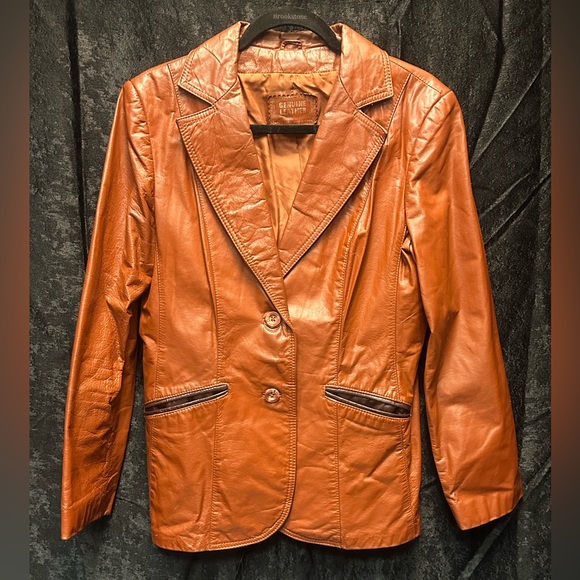 Vintage | Jackets & Coats | Vintage Rust Leather Jacket | Poshmark